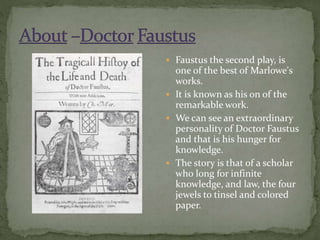 Christopher Marlowe as a great dramatist | PPTX