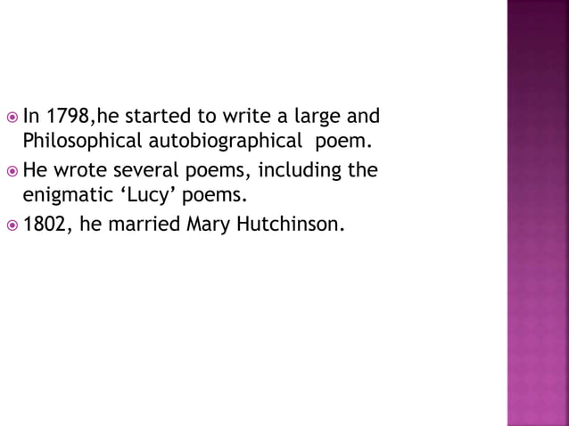 Biography of Wordsworth | PPTX