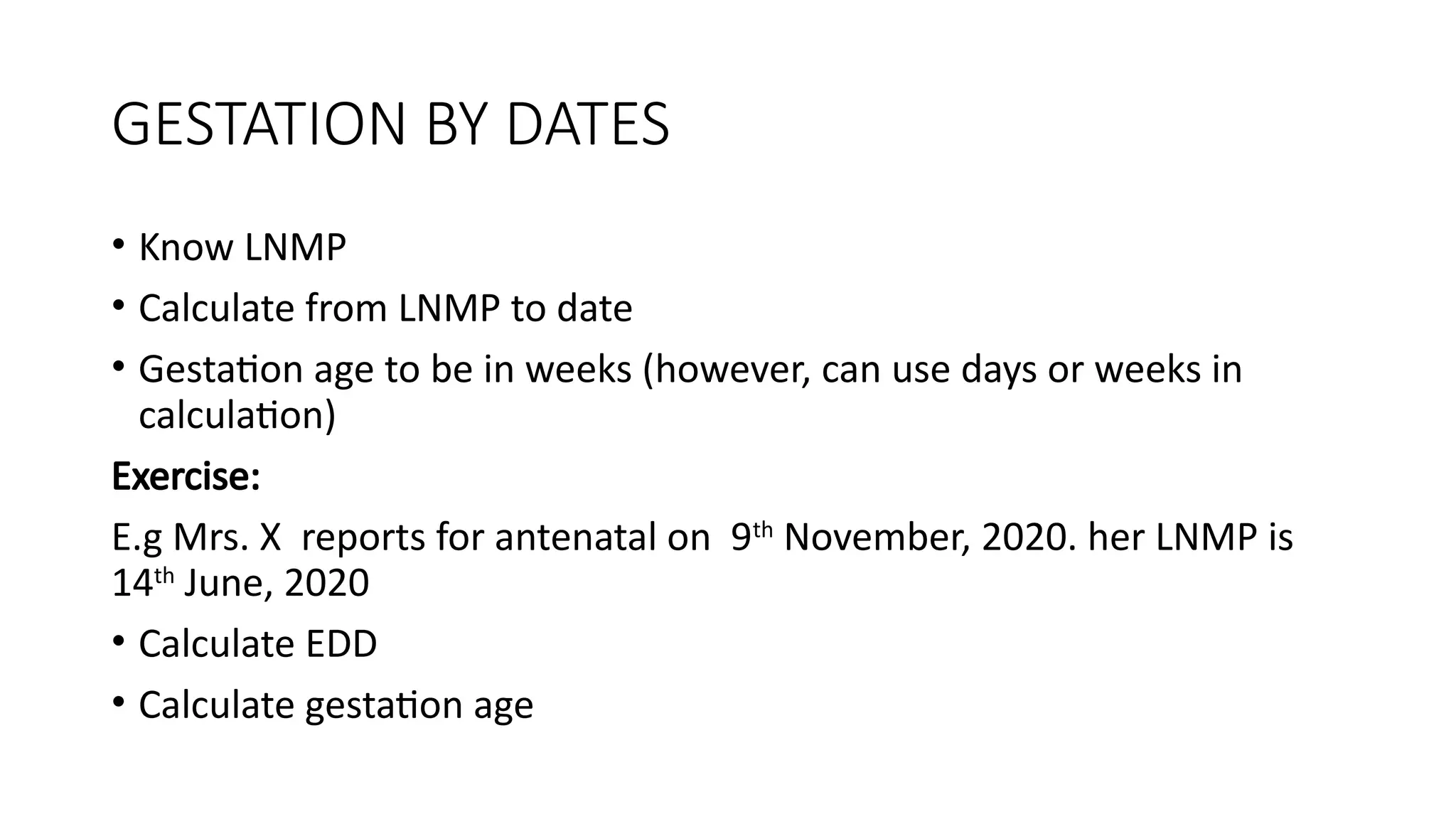 daignosing and dating pregnancy in midwifery | PPTX