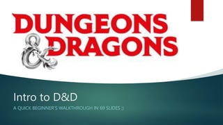 Dungeons and Dragons Presentation for New Players | PPTX