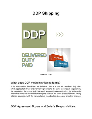 AV e-Duniya's Perspective on DDP shipping International Trade | PDF