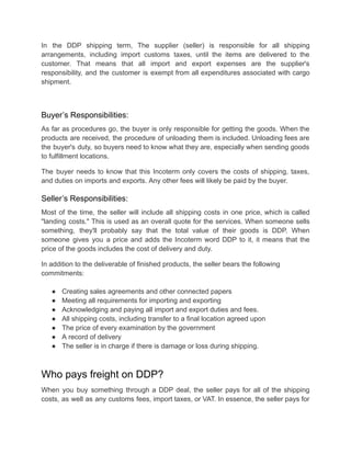 AV e-Duniya's Perspective on DDP shipping International Trade | PDF