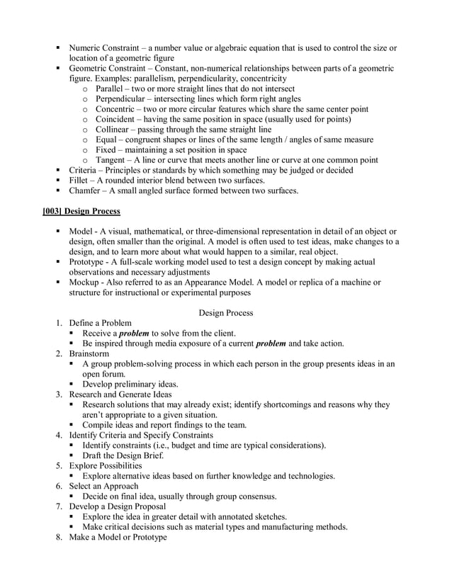 DDP test notes / PLTW test notes | PDF