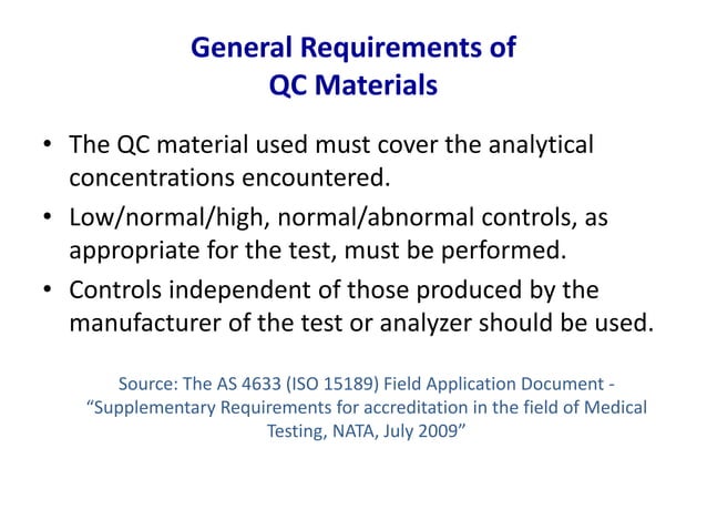 Quality Control in Clinical Chemistry | PPT