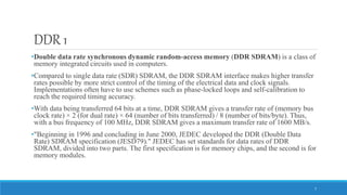 DDR SDRAMs | PPTX
