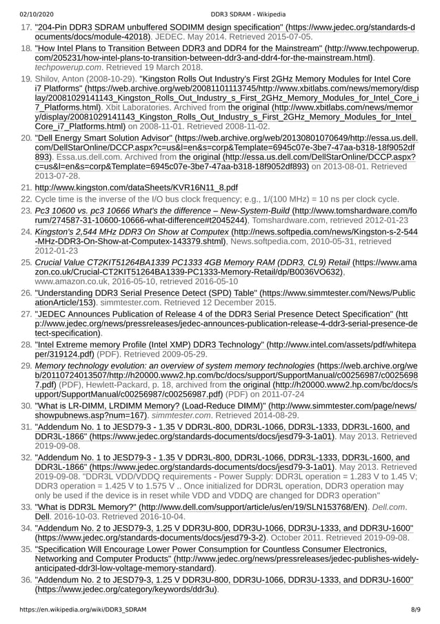 DDR3 SDRAM : Notes | PDF