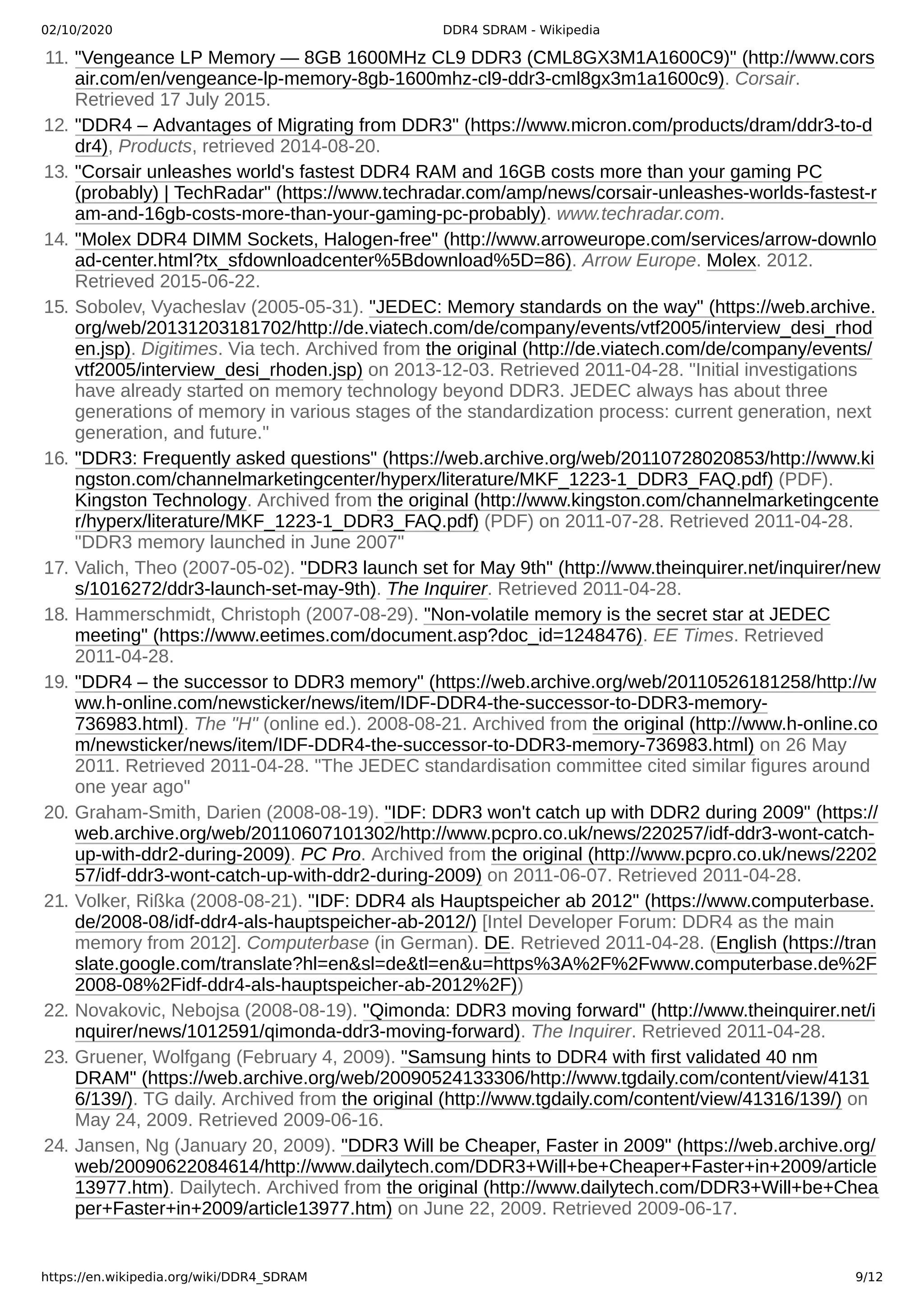 DDR4 SDRAM : Notes | PDF