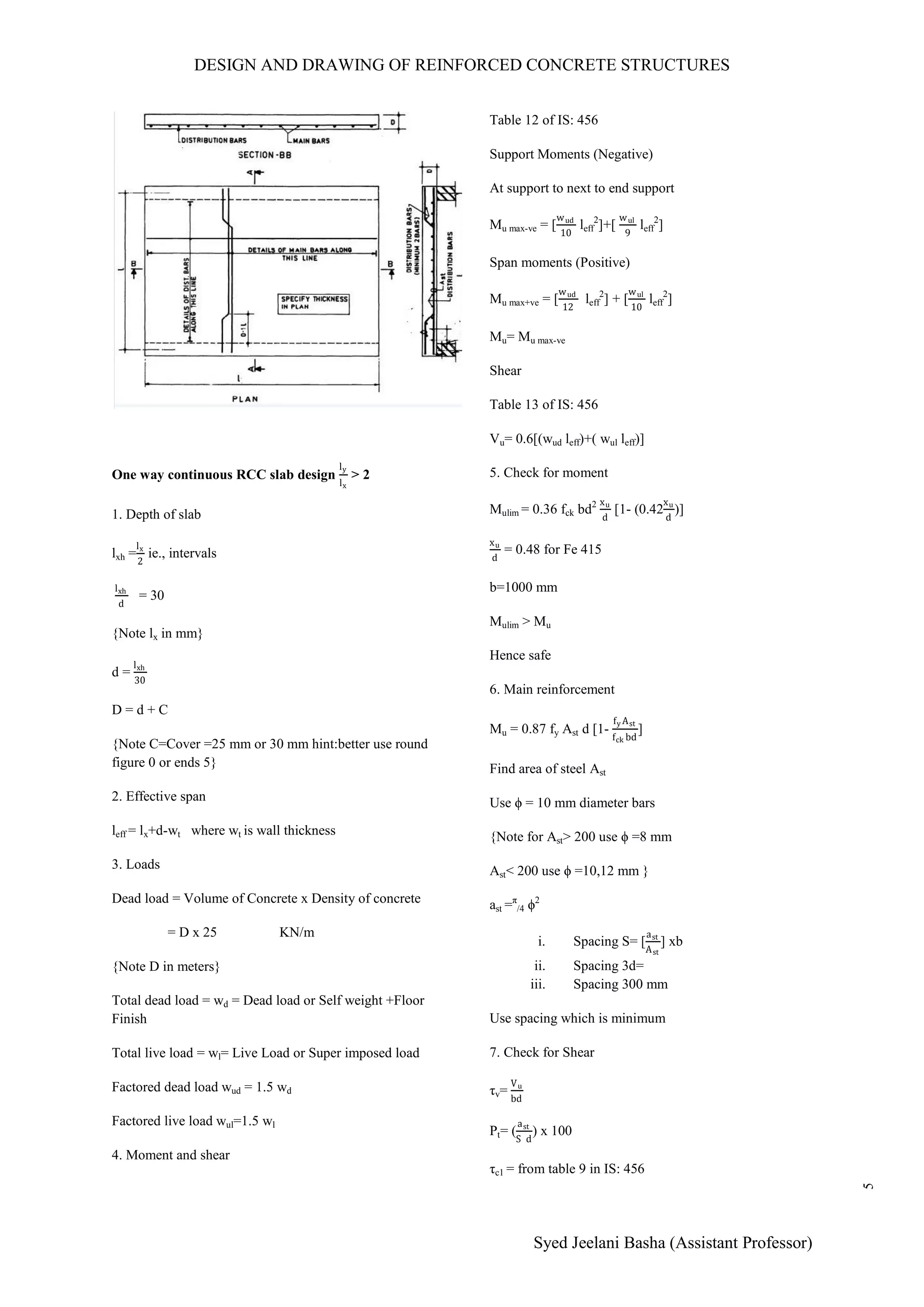 Design and Drawing of Reinforced concrete structures | PDF