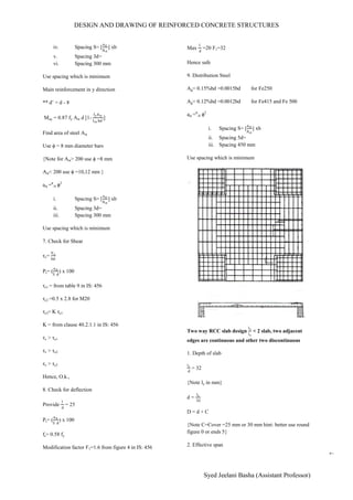 Design and Drawing of Reinforced concrete structures | PDF