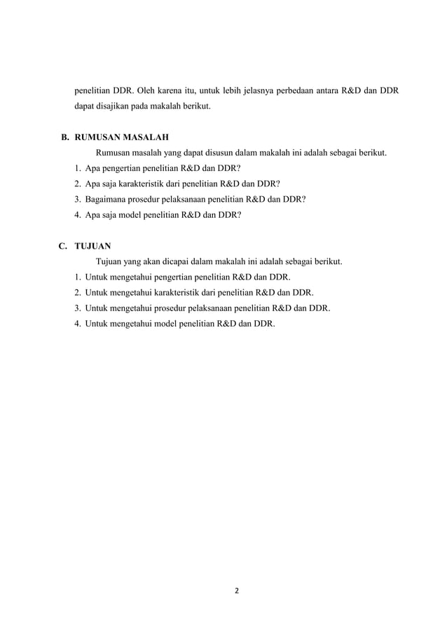 Makalah DDR (Design and Development Research) and R&D (Research and ...