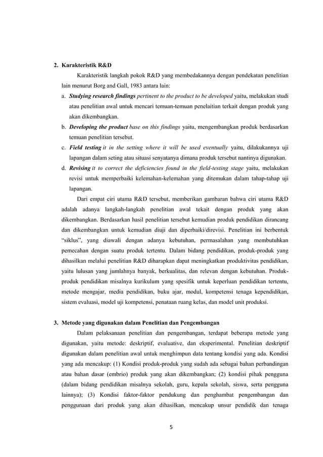 Makalah DDR (Design and Development Research) and R&D (Research and ...