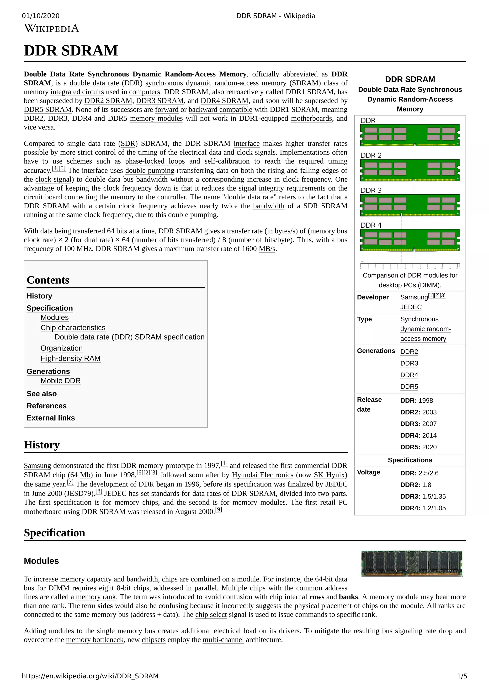 Ddr Sdram Notes Pdf
