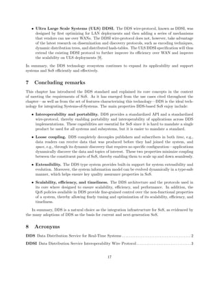 The Data Distribution Service: The Communication Middleware Fabric for Scalable and Extensible ...