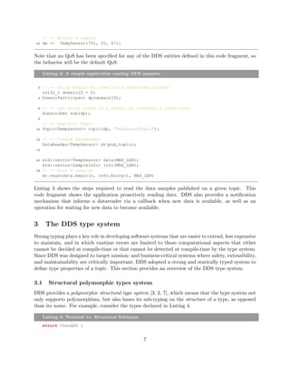 The Data Distribution Service: The Communication Middleware Fabric for Scalable and Extensible ...