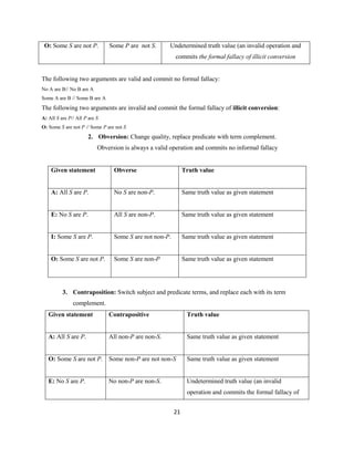 Intro logic ch 4 categorical propositions | DOC