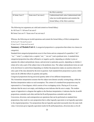 Intro logic ch 4 categorical propositions | DOC