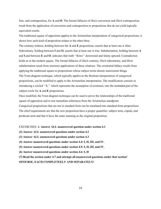 Intro logic ch 4 categorical propositions | DOC