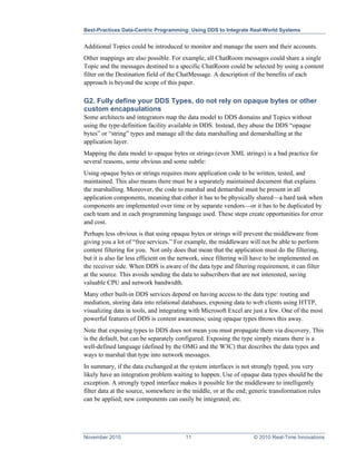 DDS Best Practices | PDF