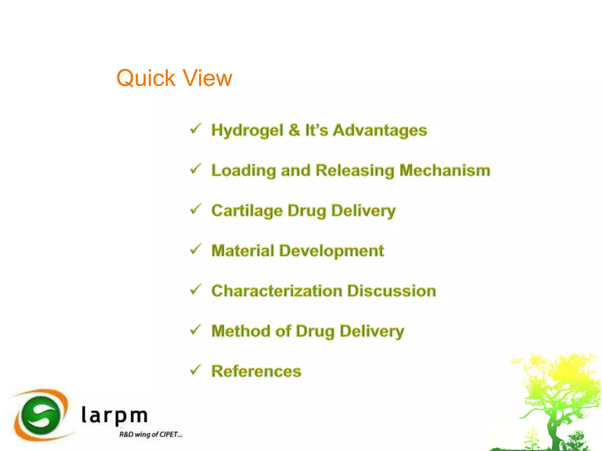 Drug delivery with Hydrogel | PPTX