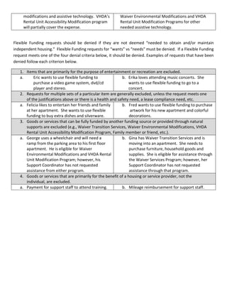 DDS Flexible Funding Guidance Chart with Examples | PDF