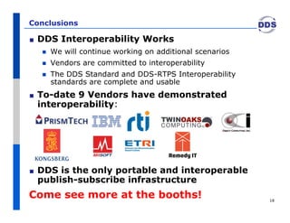 DDS Interoperability Demo 2013 (Washington DC) | PDF