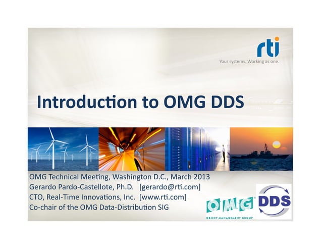 Introduction to OMG DDS (1 hour, 45 slides) | PDF