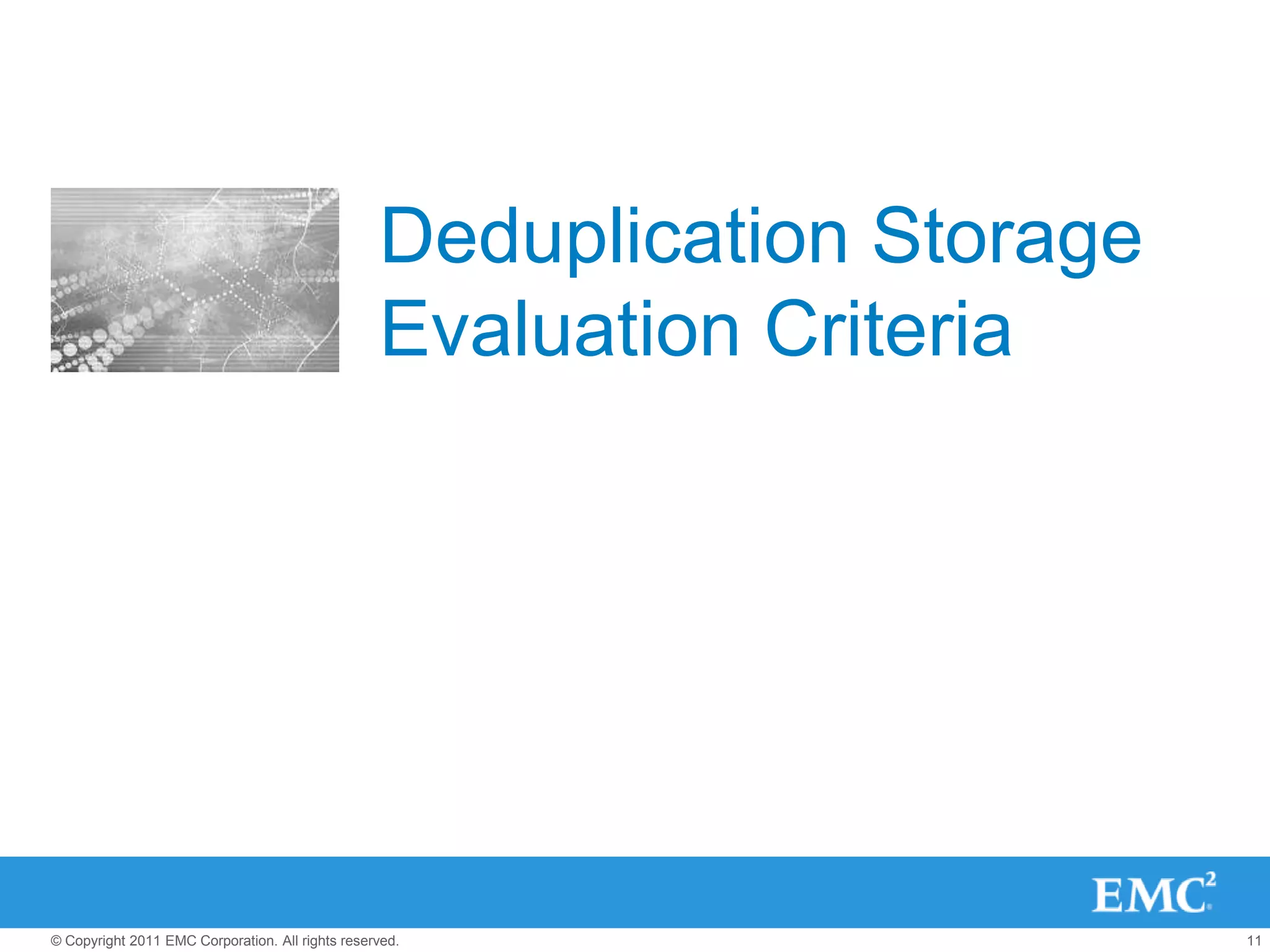 EMC Deduplication Fundamentals | PPTX
