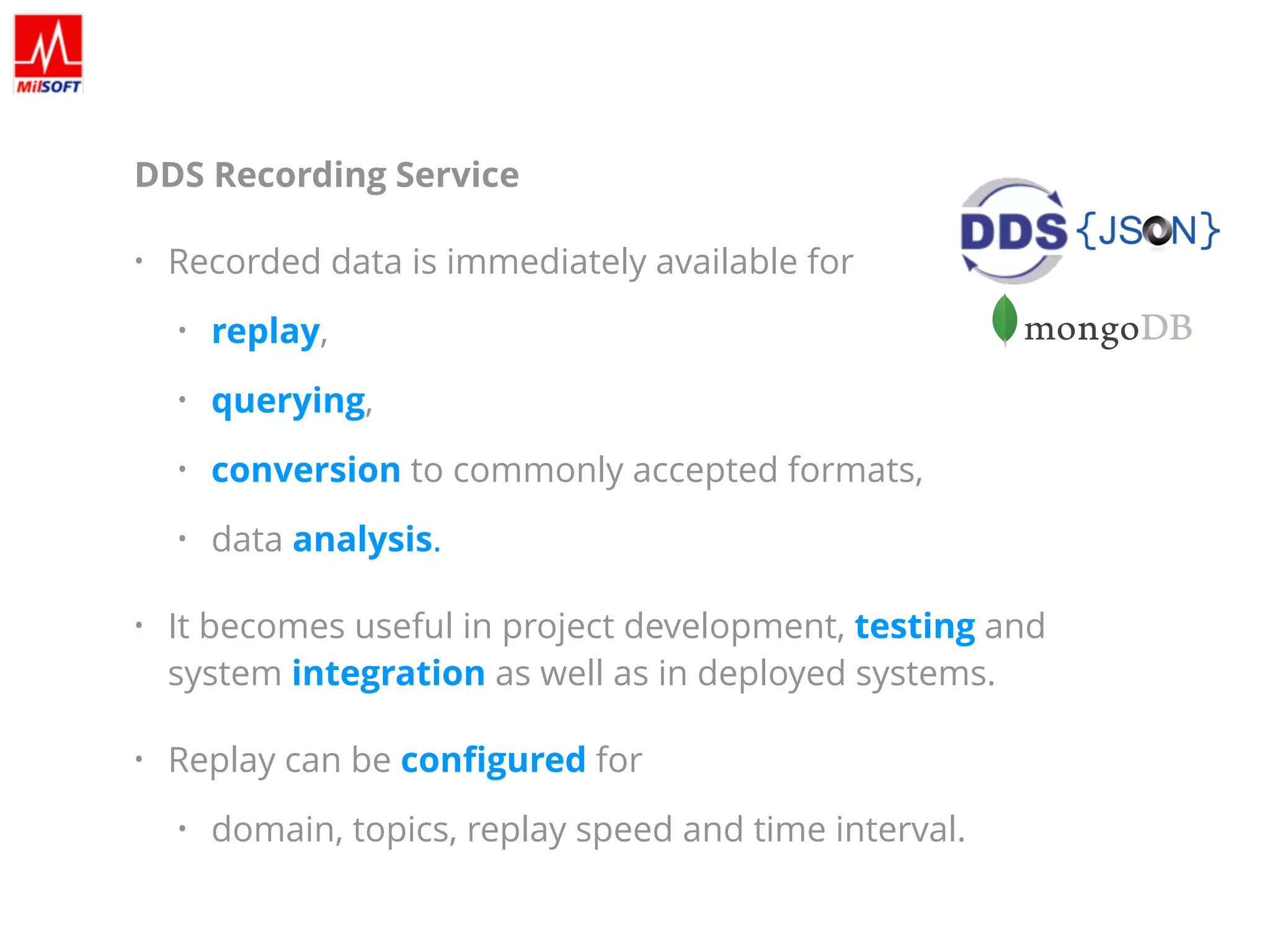 DDS-to-JSON and DDS Real-time Data Storage with MongoDB | PPT