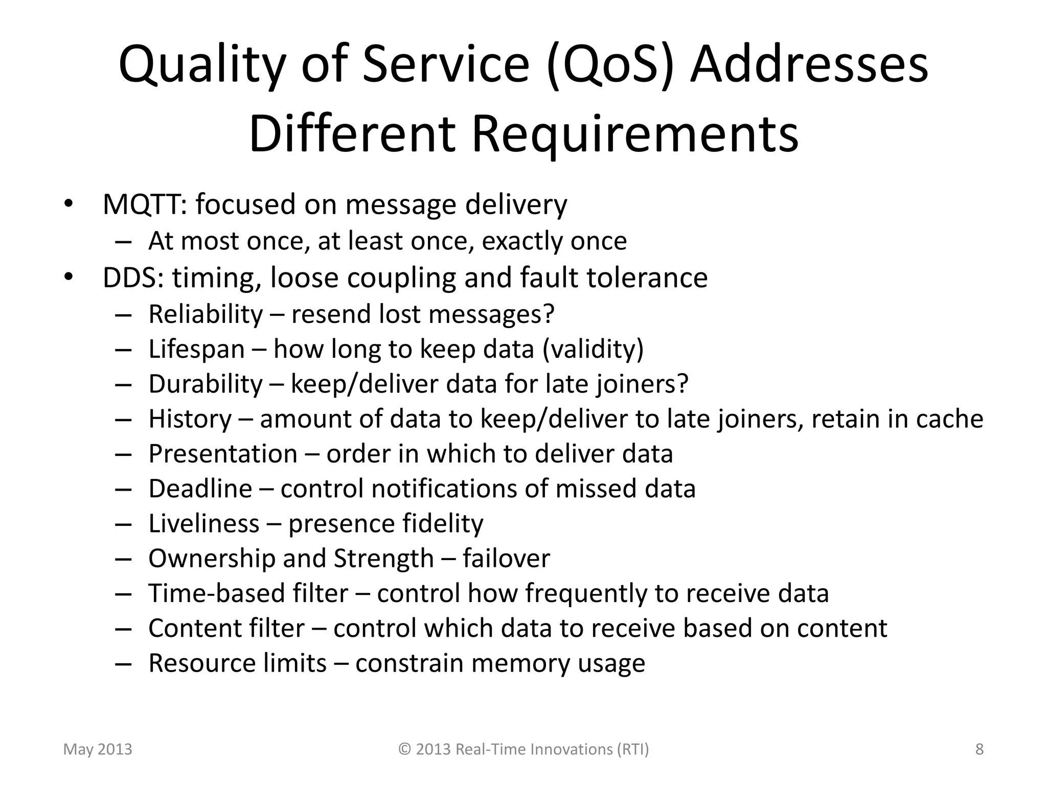 Comparison of MQTT and DDS as M2M Protocols for the Internet of Things ...