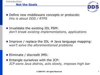 Proposed Java 5 API for DDS (out of date) | PPT