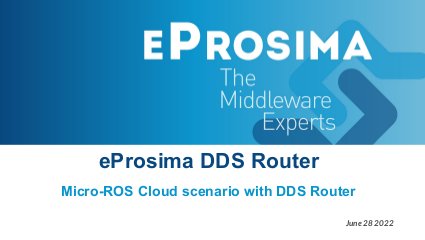 eProsima DDS Router: a micro-ROS Cloud scenario | PPT