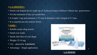 Ocular Drug Delivery System | PPTX
