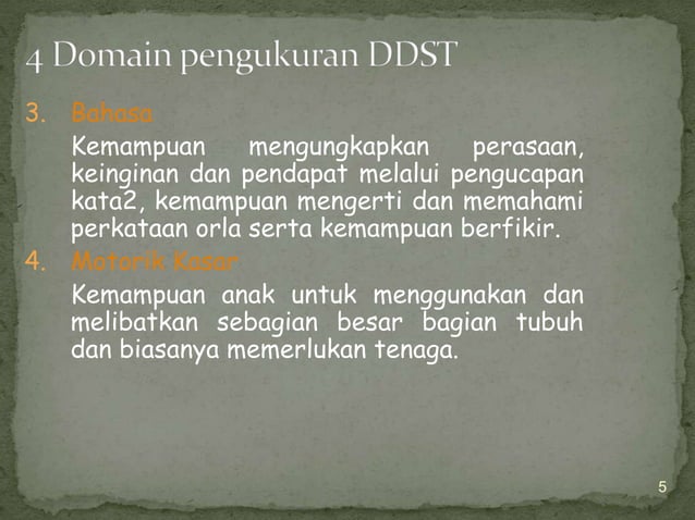 DDST (tumbuh kembang anak) | PPTX