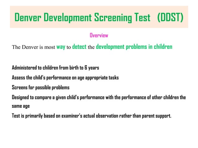 DDST | PDF | Parenting Babies and Toddlers | Parenting