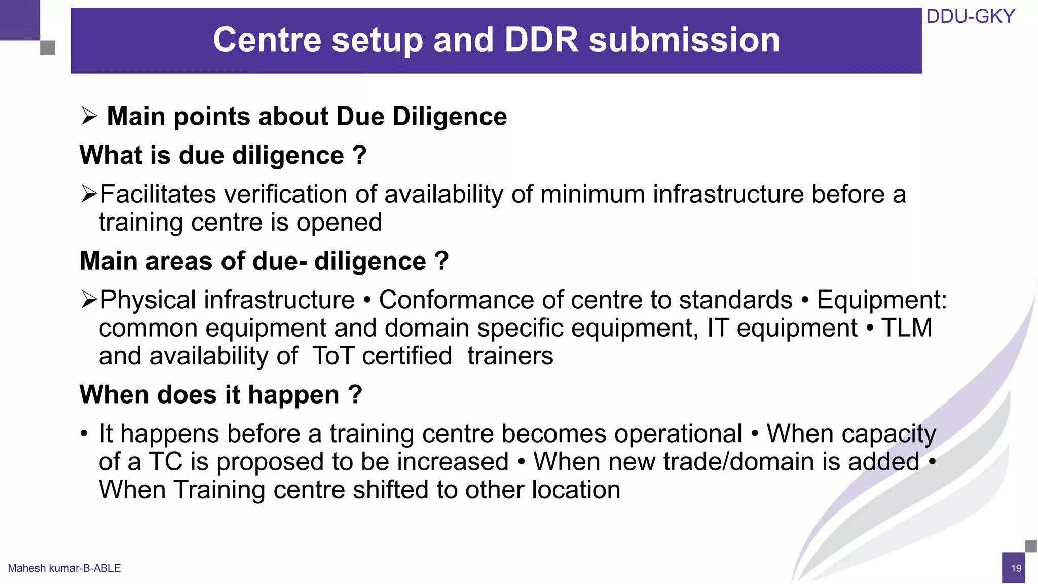 DDU-GKY Project orientation PPT B-ABLE by Mahesh Kumar | PDF