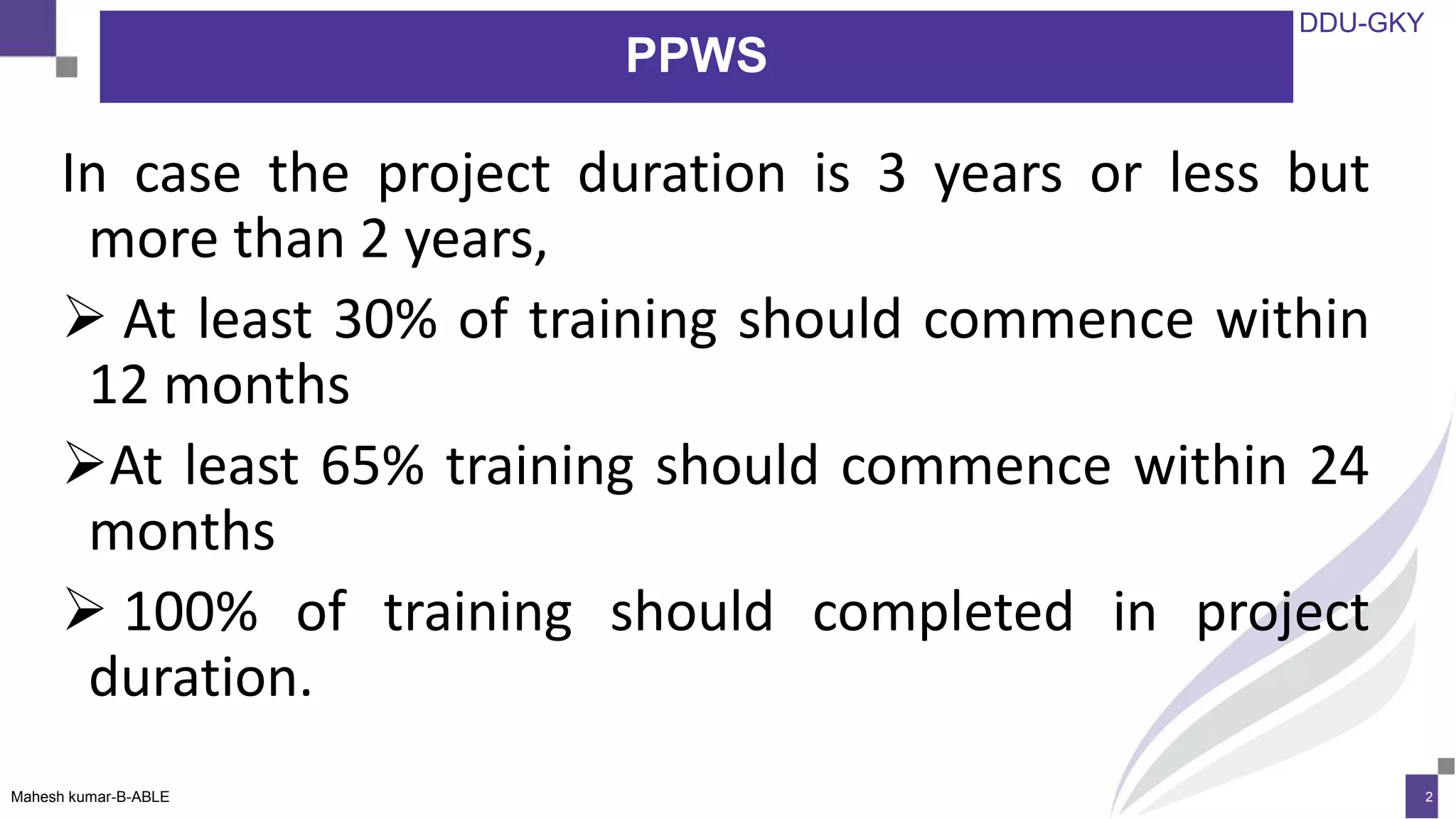 DDU-GKY Project orientation PPT B-ABLE by Mahesh Kumar | PDF