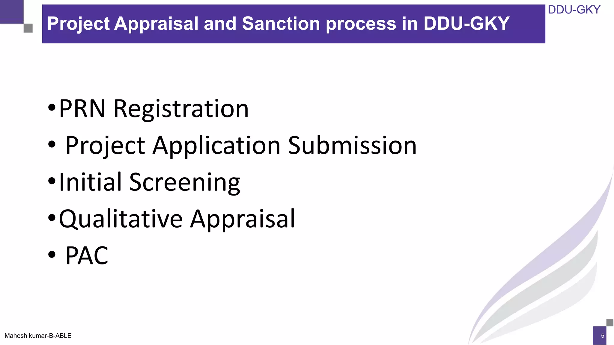 DDU-GKY Project orientation PPT B-ABLE by Mahesh Kumar | PDF ...
