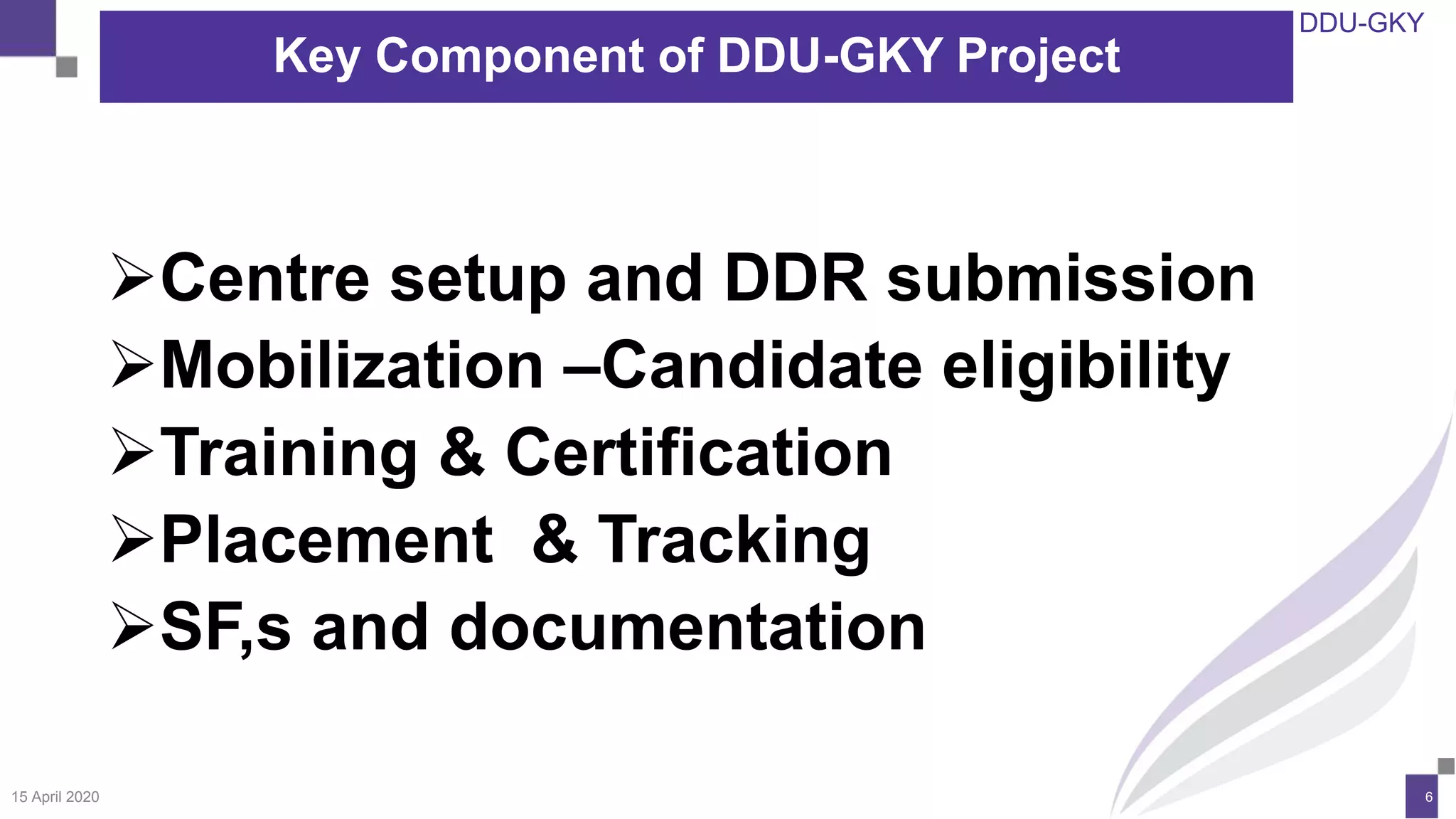 DDU-GKY Project orientation PPT B-ABLE by Mahesh Kumar | PDF