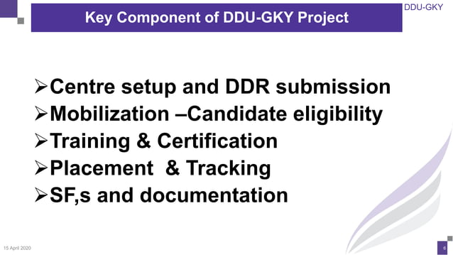 DDU-GKY Project orientation PPT B-ABLE by Mahesh Kumar | PDF | Vocational Training | Careers