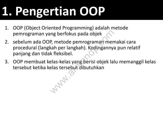 Ddw konsep oop- september 2015 | PDF