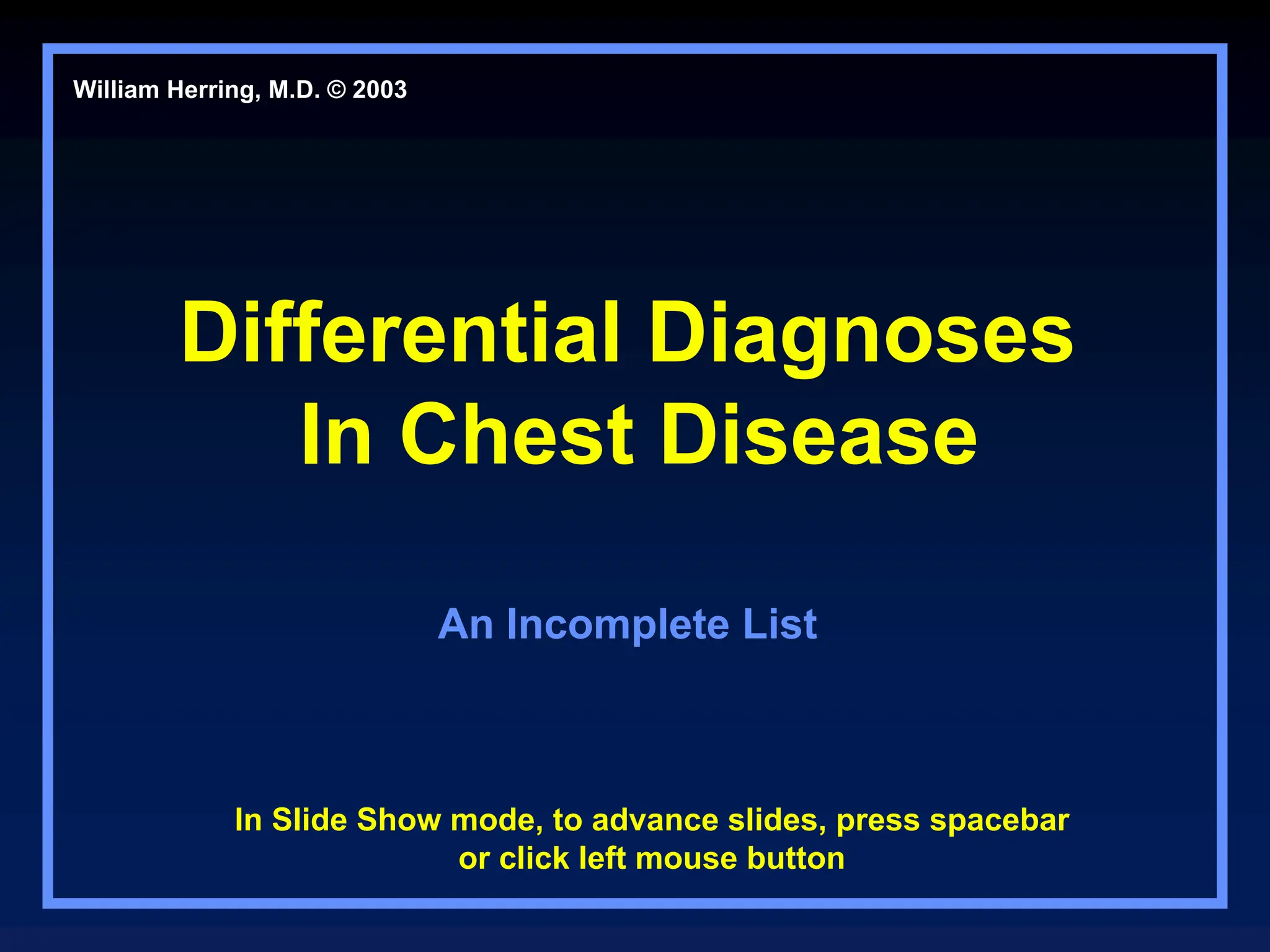 Radiological presentation on Chest Pathologies Differentials | PPT