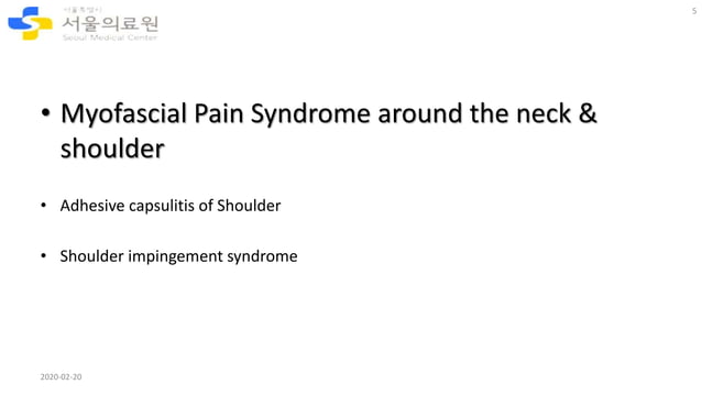 Differential Diagnosis and non-surgical treatment of chronic shoulder ...
