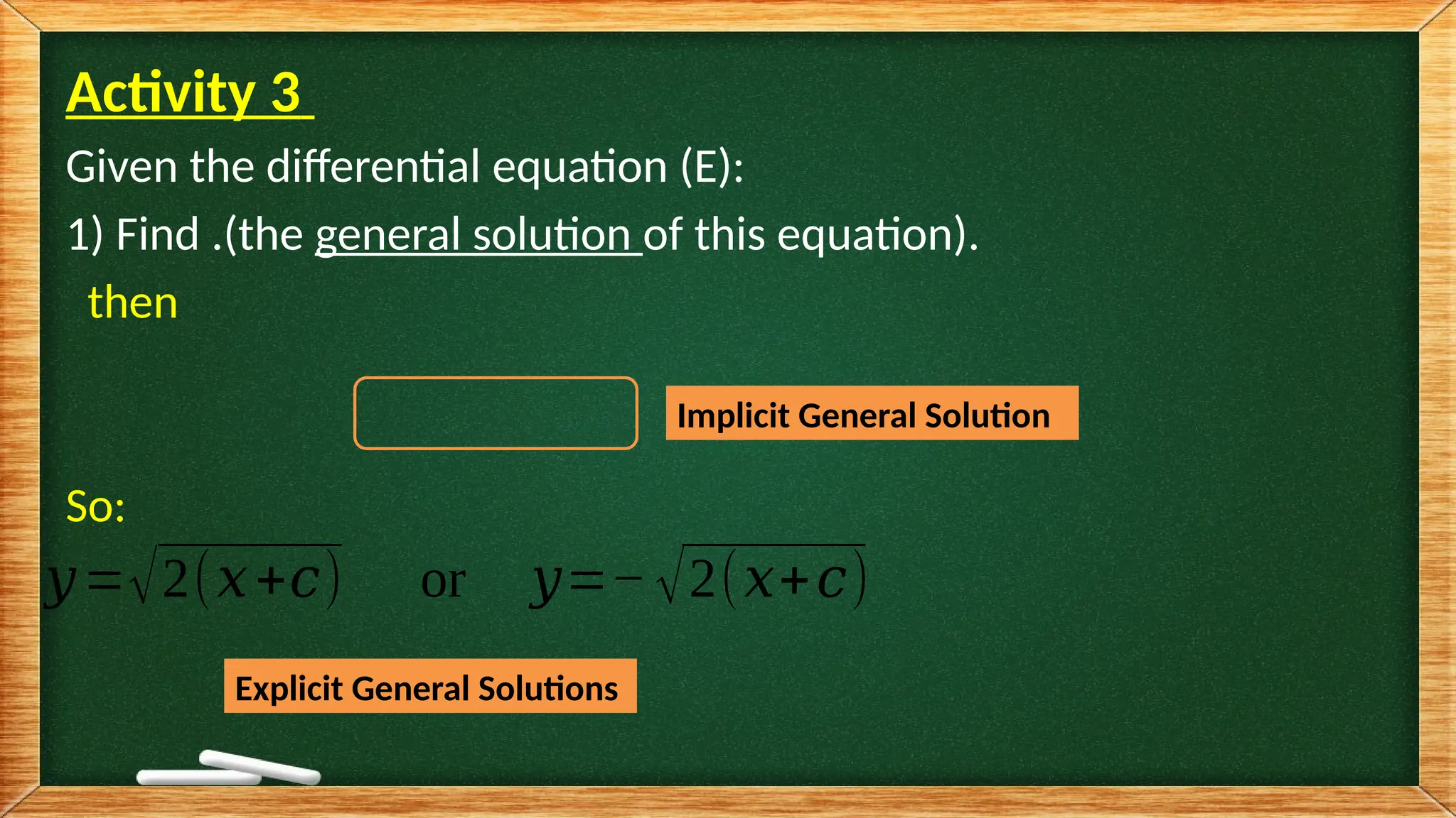 first order differential equations session 1 | PPTX