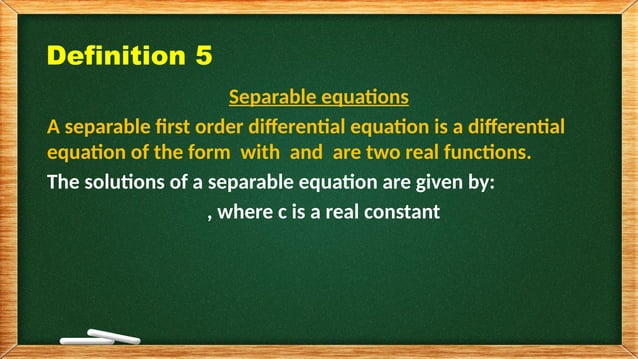 first order differential equations session 1 | PPT