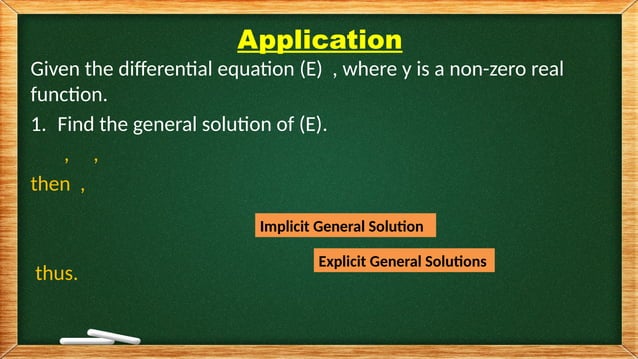 first order differential equations session 1 | PPT