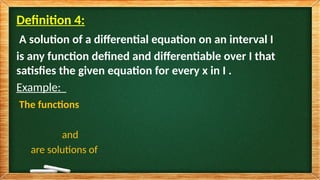 first order differential equations session 1 | PPTX