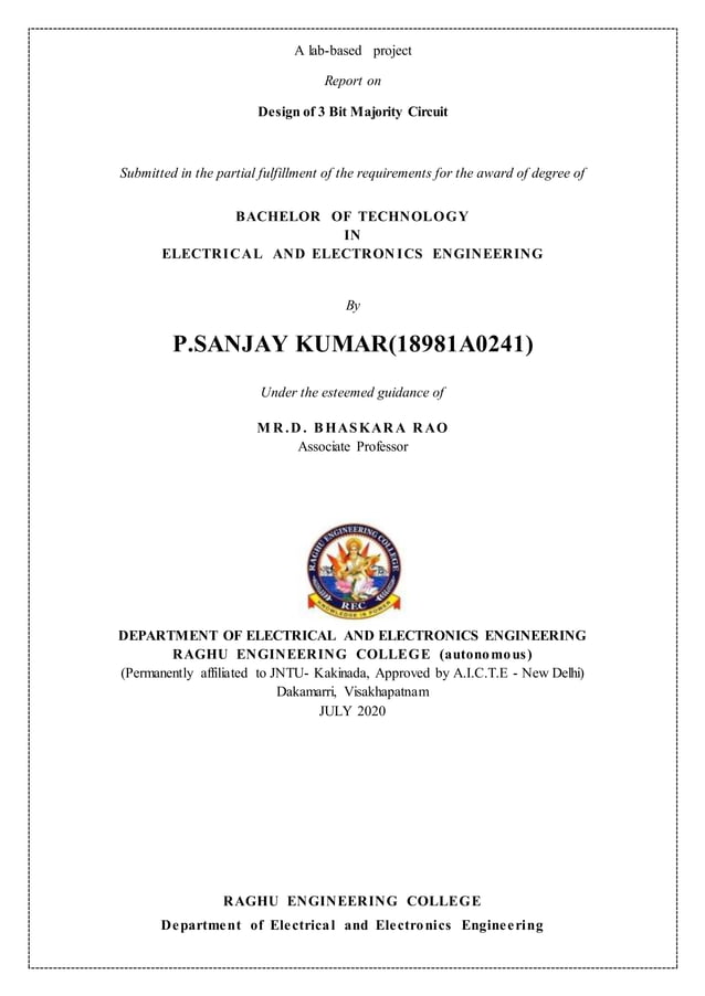 DIGITAL ELECTRONICS DESIGN OF 3 BIT MAJORITY CIRCUIT | DOCX | Programming Languages | Computing