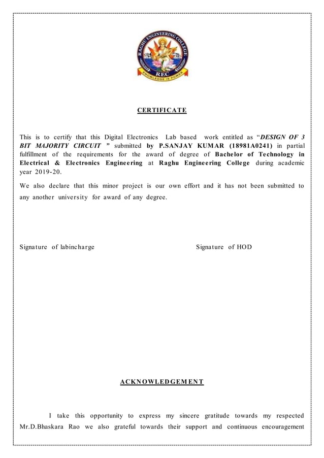 DIGITAL ELECTRONICS DESIGN OF 3 BIT MAJORITY CIRCUIT | DOCX | Programming Languages | Computing