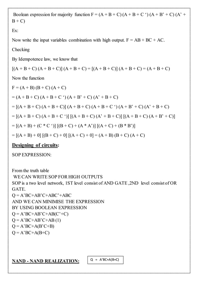 DIGITAL ELECTRONICS DESIGN OF 3 BIT MAJORITY CIRCUIT | DOCX | Programming Languages | Computing