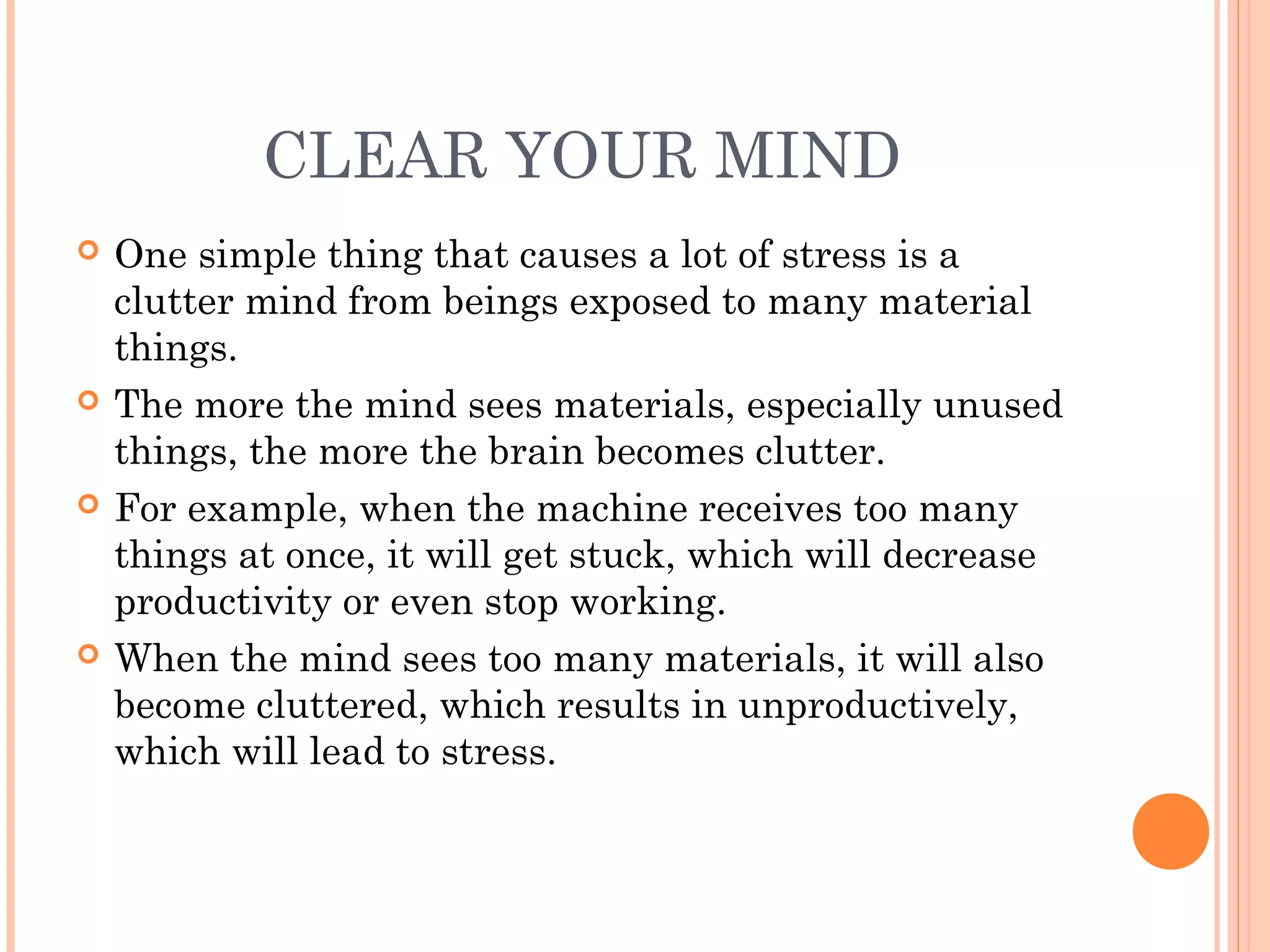 De clutter your mind | PPT